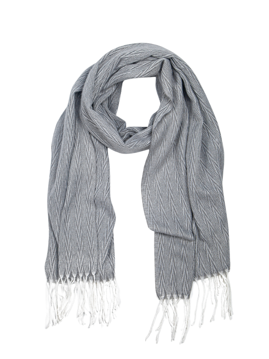 Grey Herringbone Scarf | Scarves | John Partridge & Co