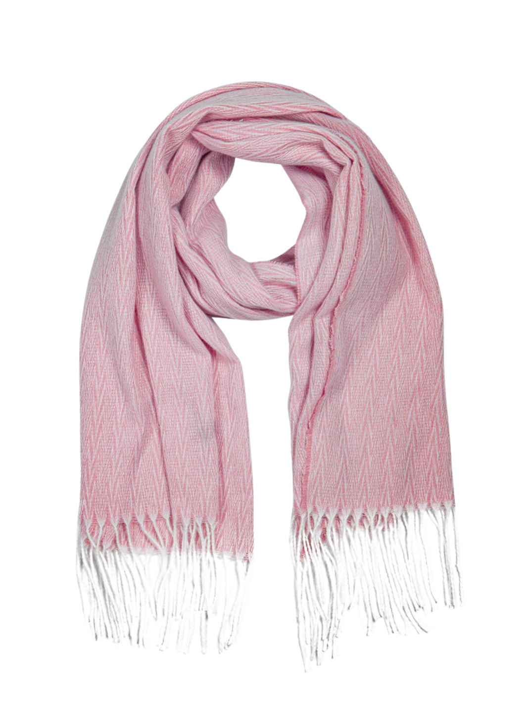 Pink Herringbone Scarf | Scarves | John Partridge & Co