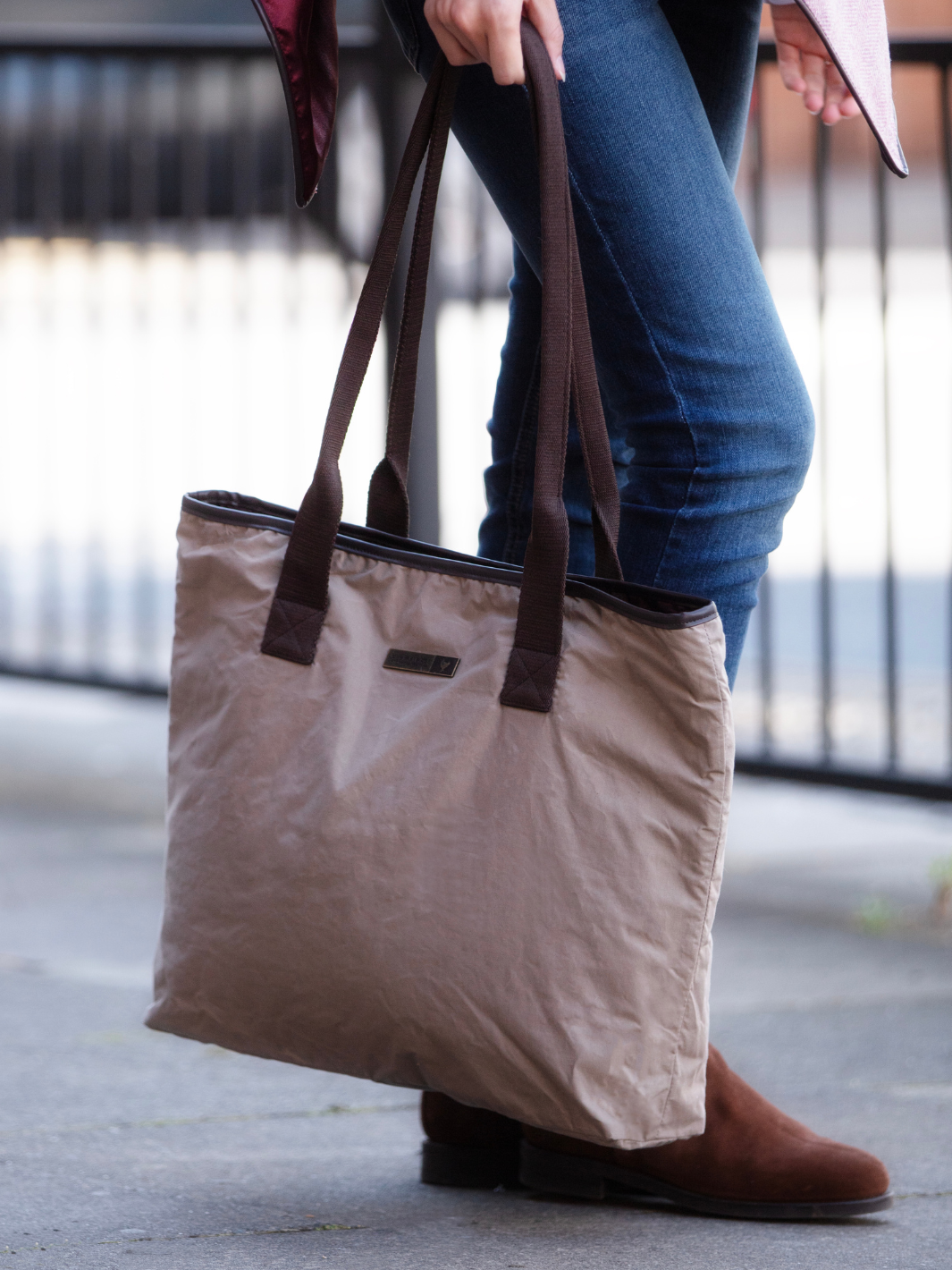 Oversized Grey Dry Wax Tote Bag Made in England – John Partridge & Co