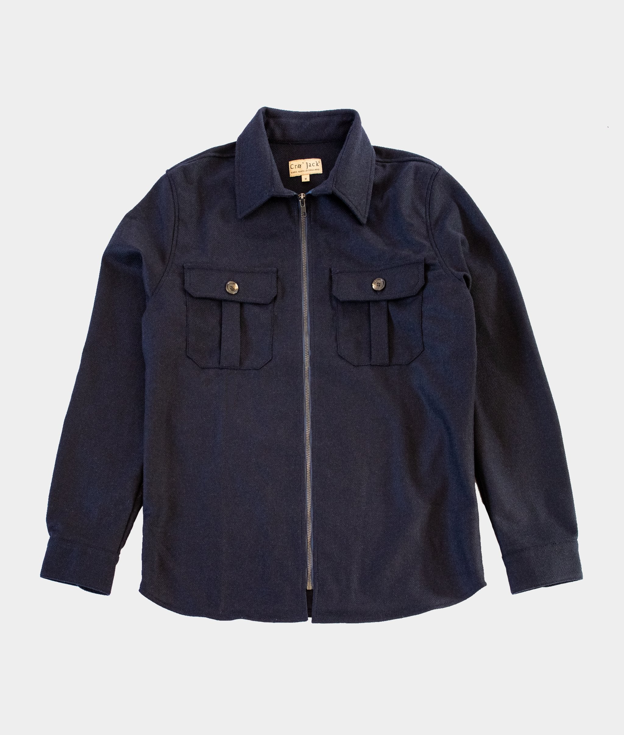 Navy Zip Shacket By Cro'Jack | Partridge Partners | John Partridge & Co